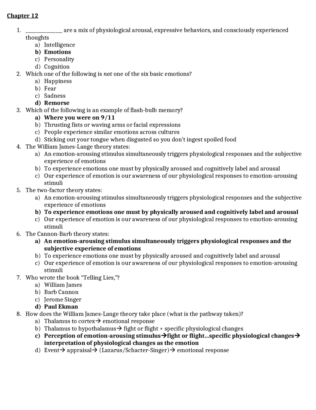 20 Questions On Introductory Psychology Quiz 1 Psy 101 Docsity