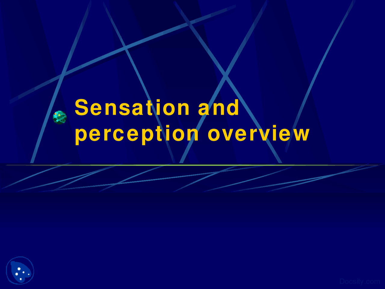 Sensation Perception - Introduction to Psychology - Lecture Slides ...