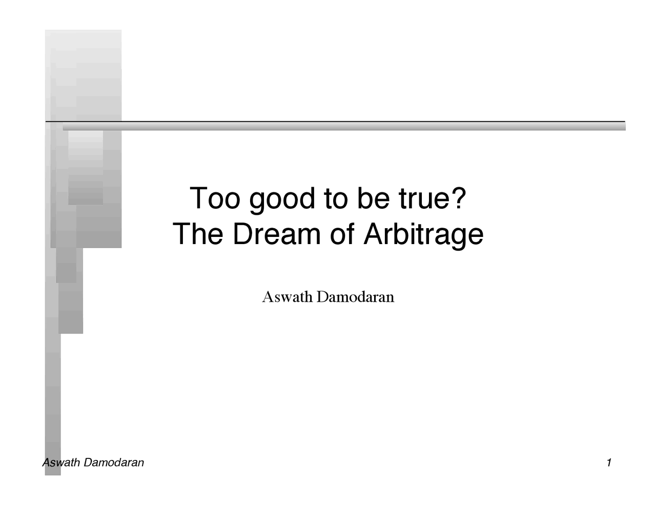 Arbitrage Investment Management Lecture Slides Docsity