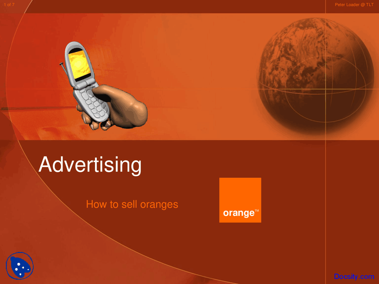 Advertising English Language Lecture Slides Docsity