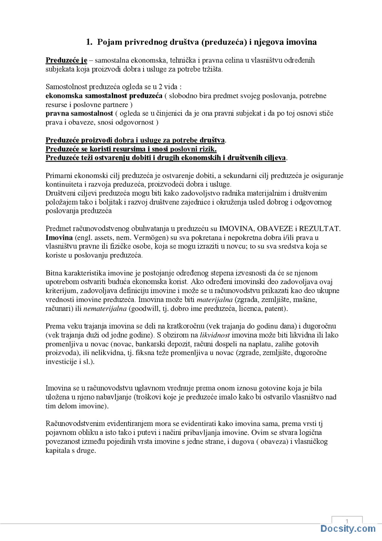 Preduzece-Skripta-Privredno rpavo | Rezime' predlog Privredno pravo ...