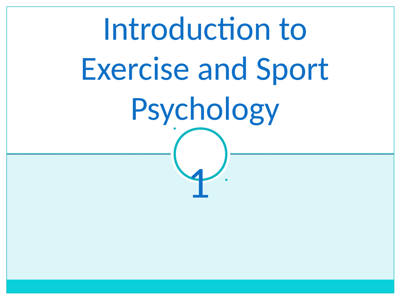 Introduction to Exercises and Sport Psychology | KIN 3513 - Docsity