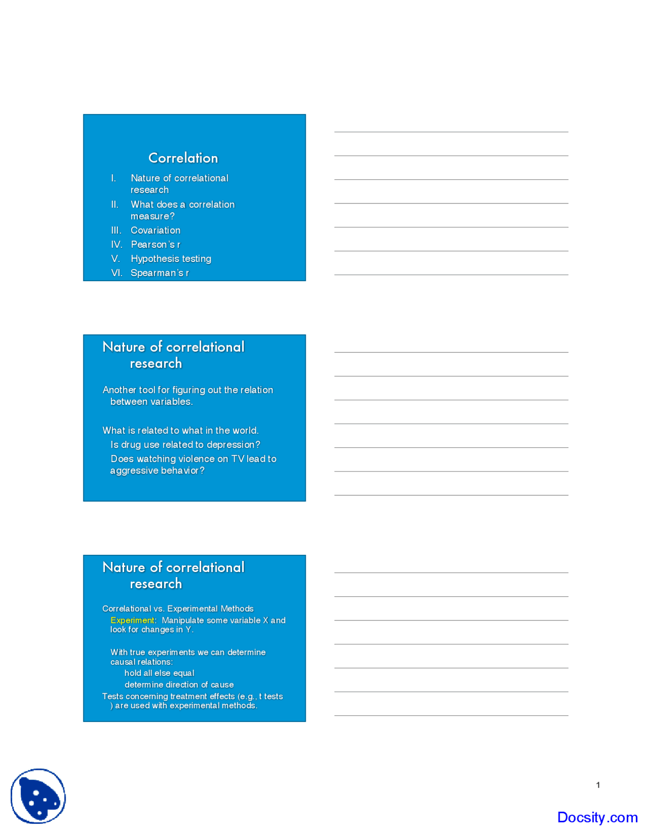 Correlation Basic Statistics For Behavioral Science Lecture Slides