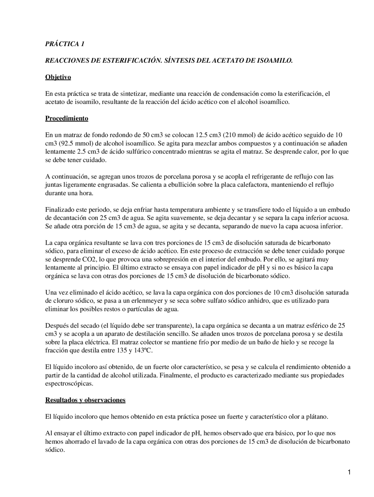 Reacciones De Esterificación Prácticas Experimentación En Síntesis