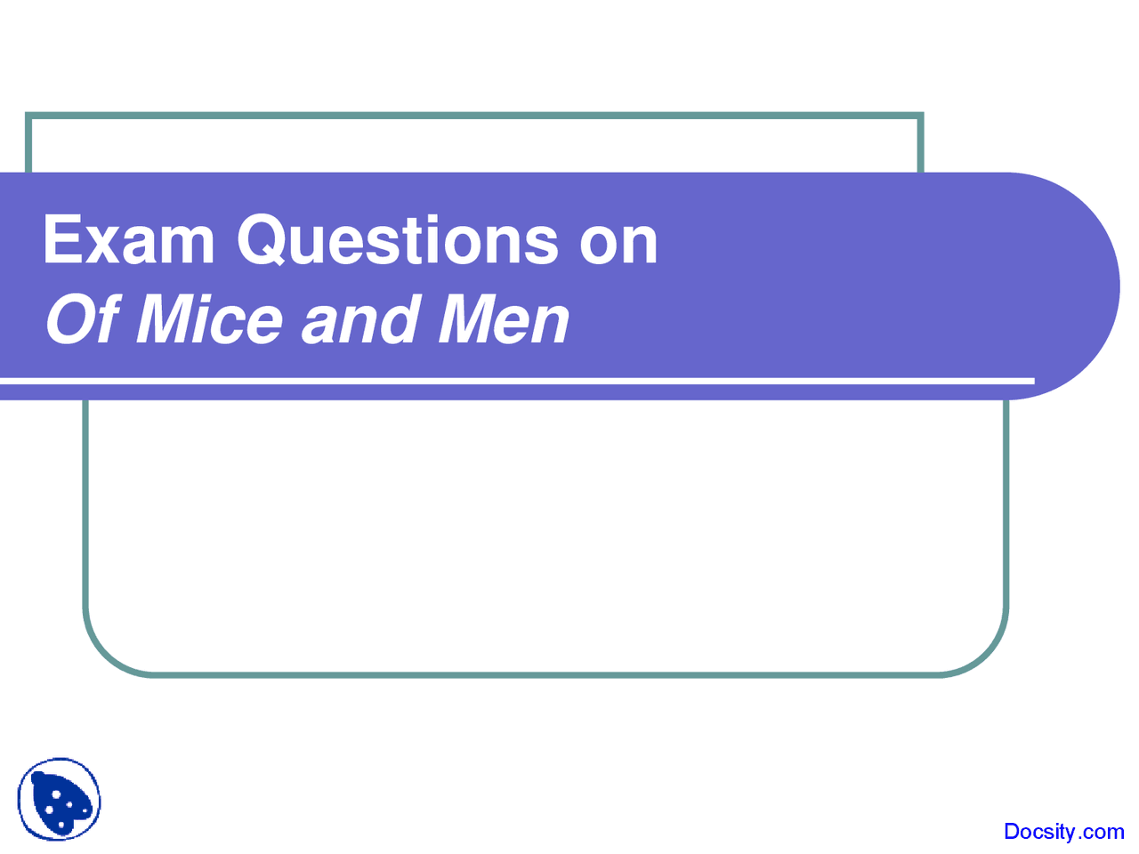 Exam Questions English Literature Lecture Slides Exams English