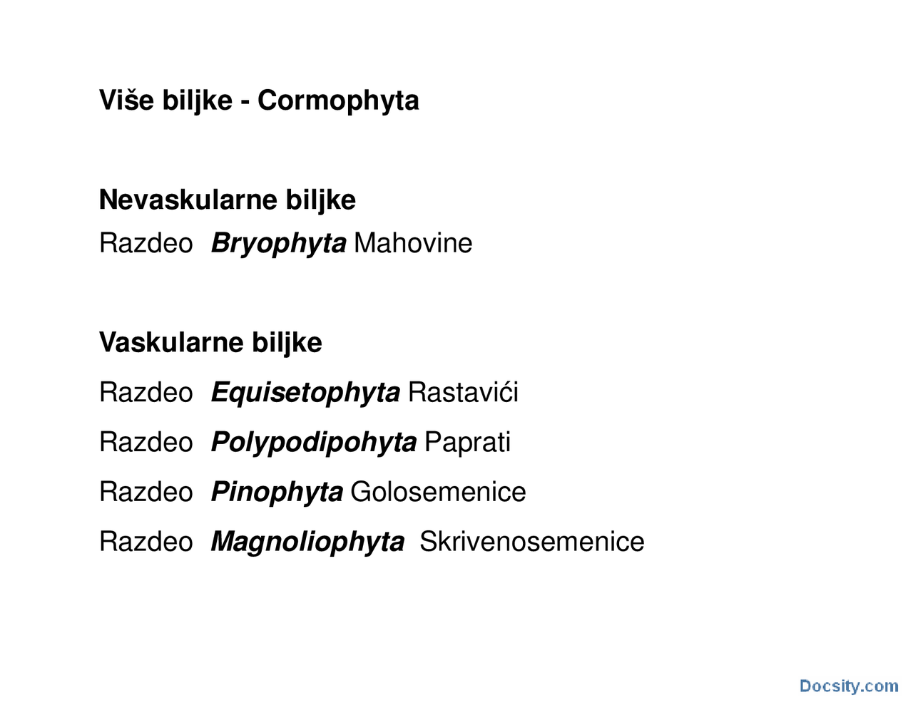 Mahovine rastavici paparati golosemenice-Slajdovi-Botanika-Farmacija ...