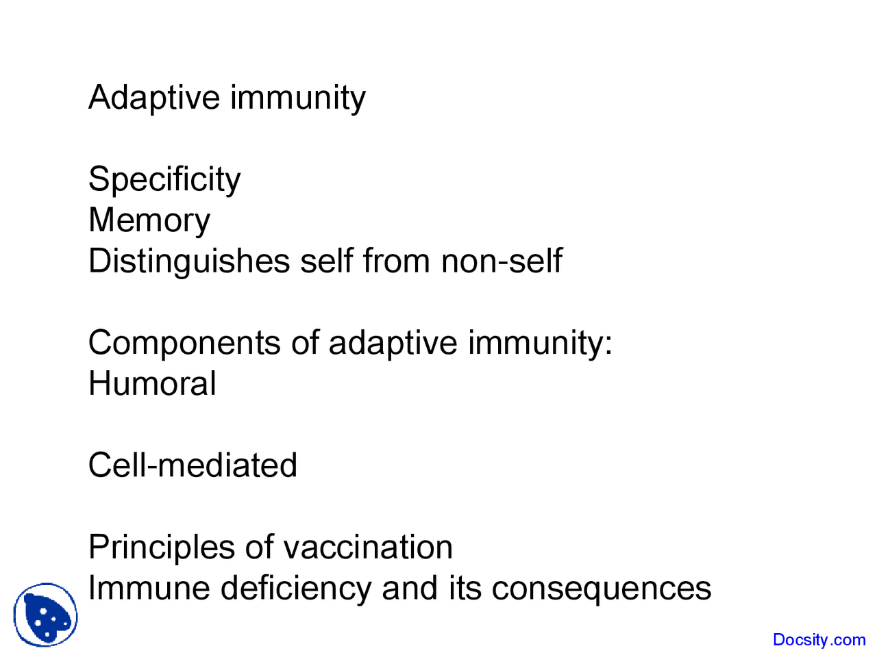 Adaptive Immunity Principles Of Microbiology Lecture Slides Docsity