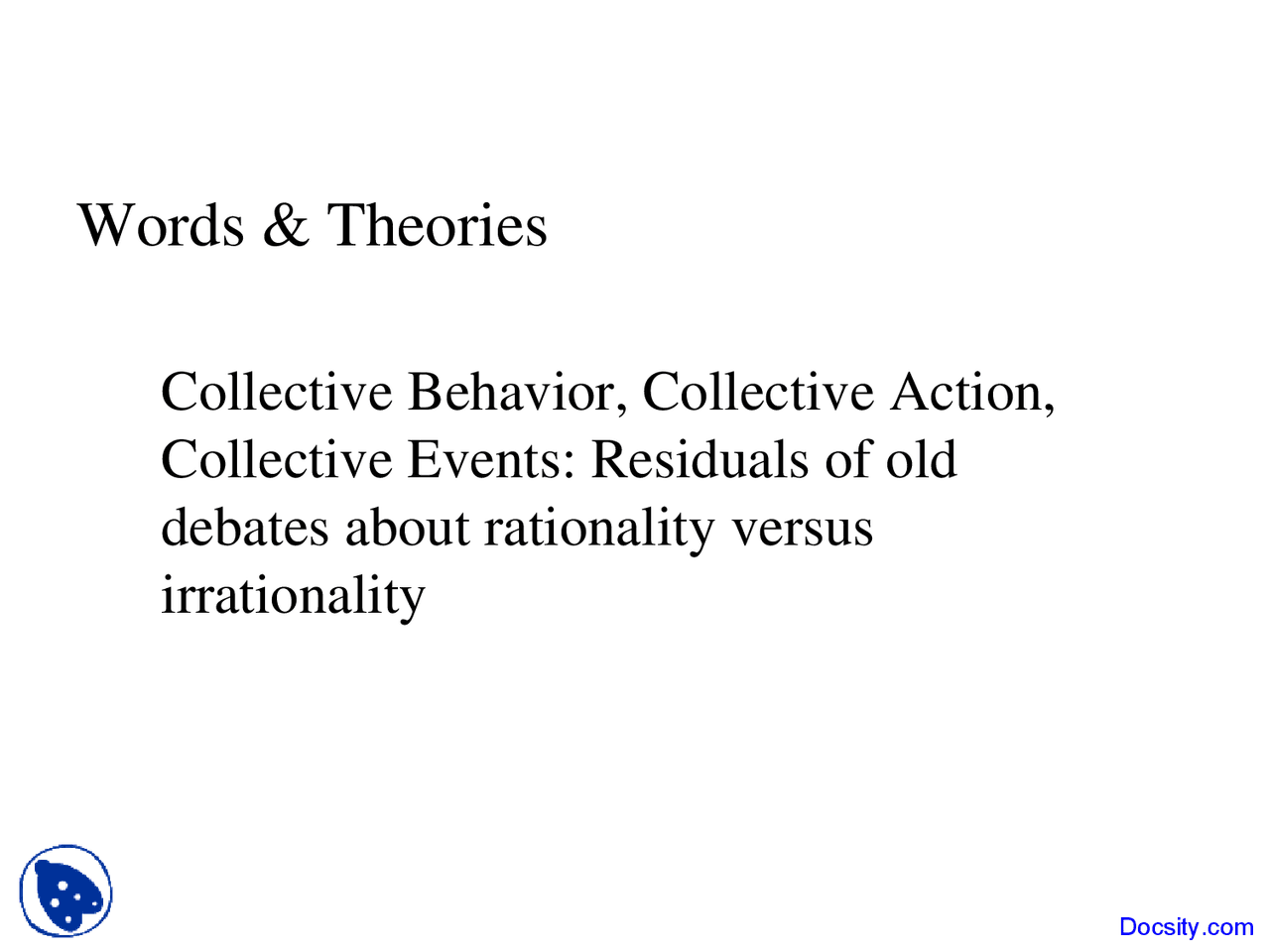 Words And Theories Ethnic Movements In The Us Lecture Slides Docsity