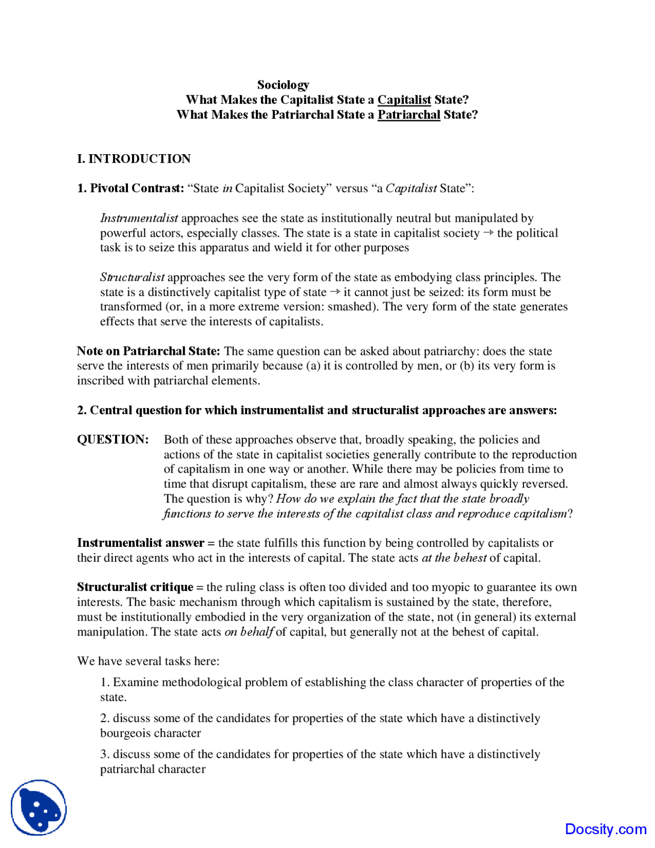 What Makes the Capitalist State a Capitalist State - Introduction to ...