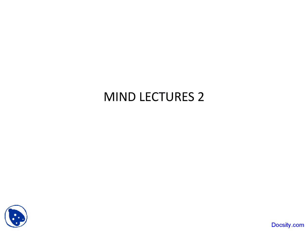Mind Consciousness Contemporary Philosophy Lecture Slides Docsity