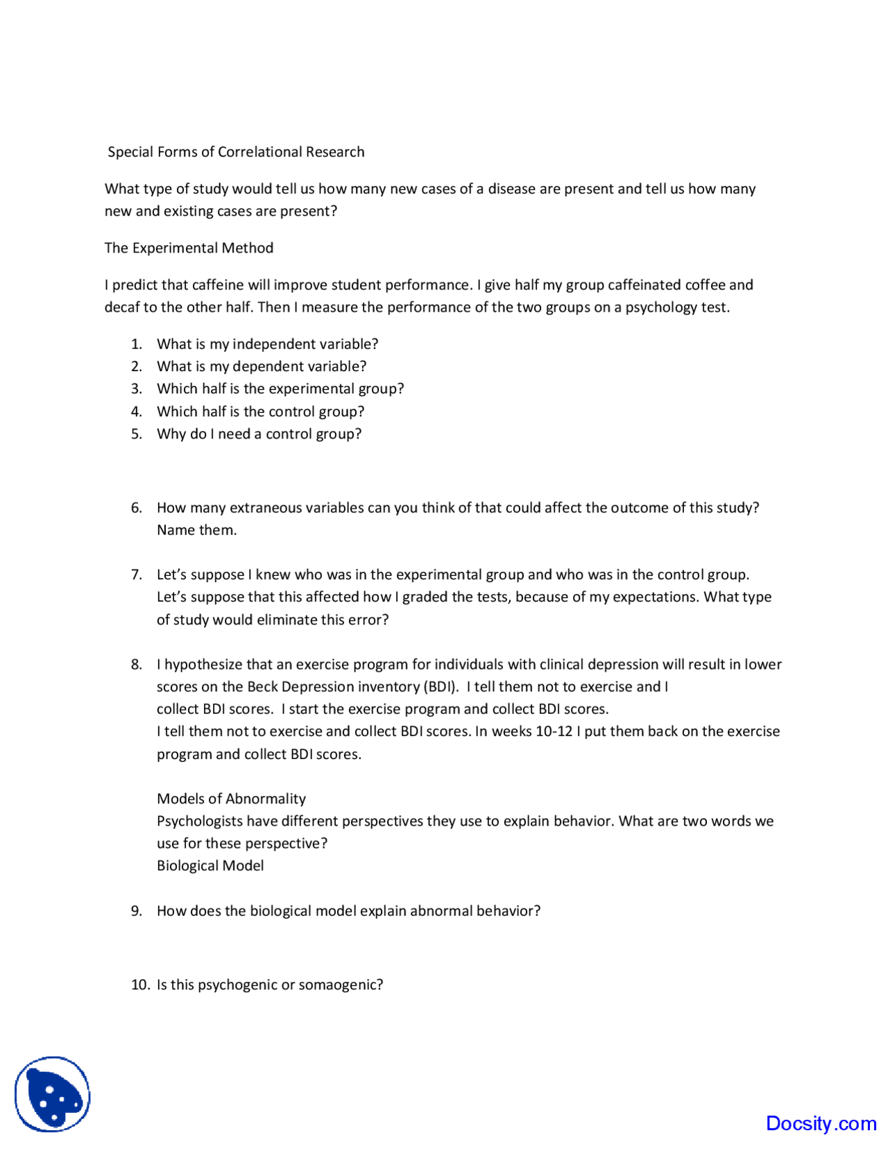 Special Forms Of Correlational Research Abnormal Psychology