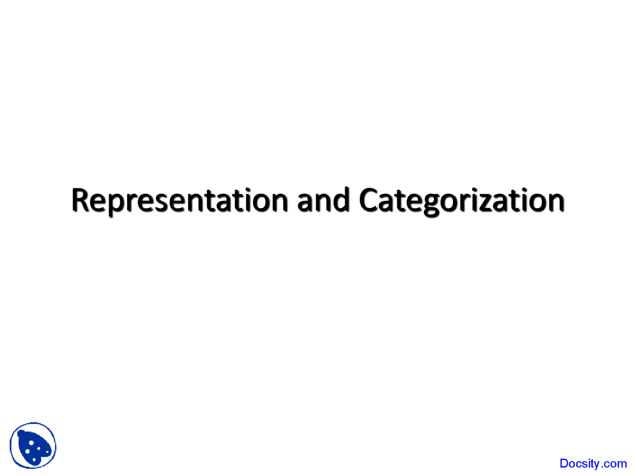 Representation And Categorization Cognitive Bases Of Behavior