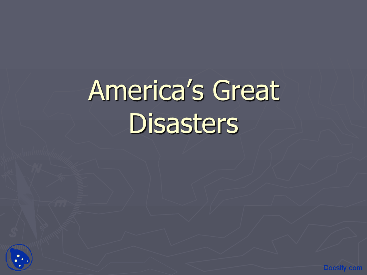 Disasters History Lecture Slides Docsity