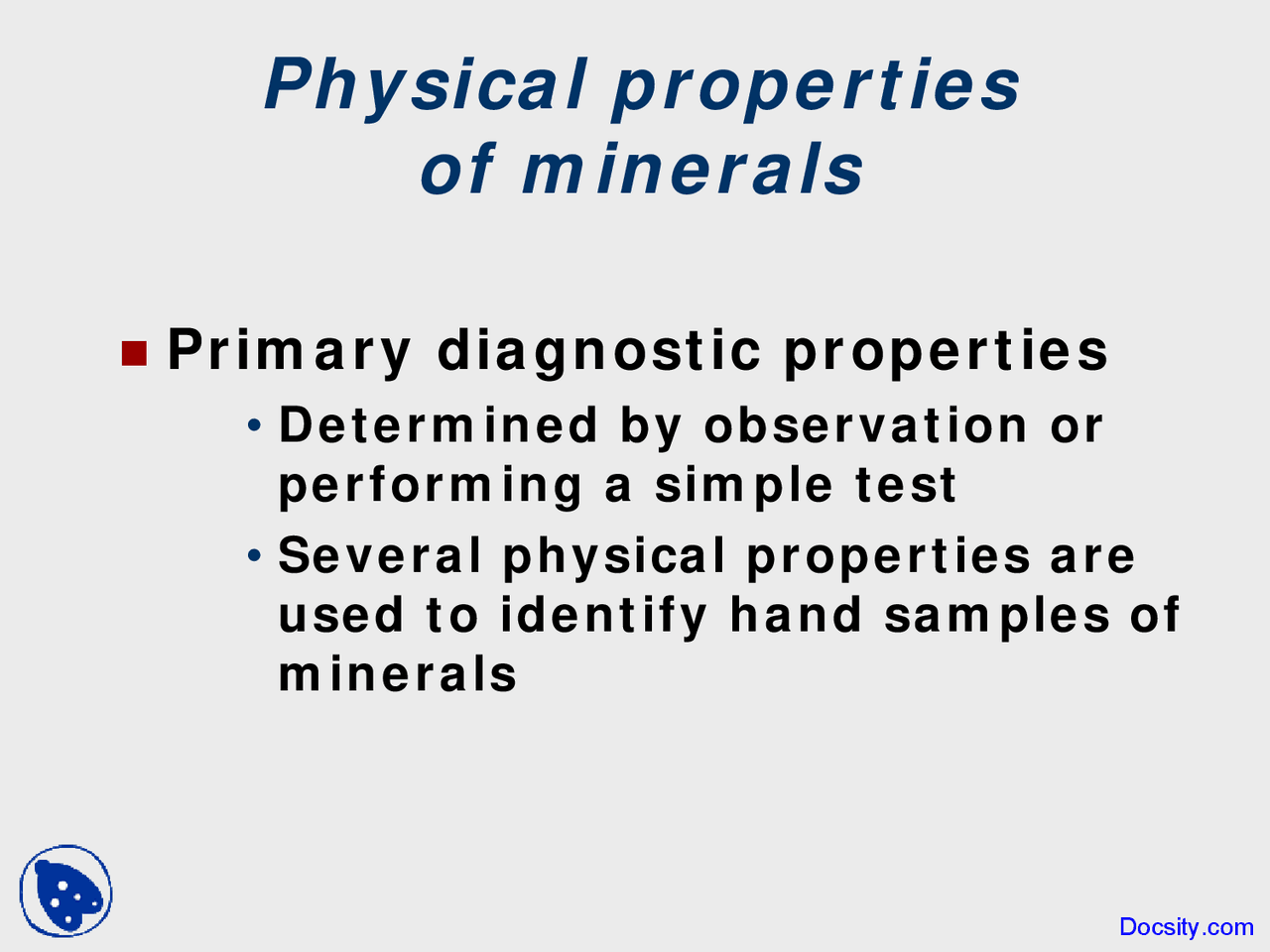 Physical Properties Of Minerals Dynamic Earth Lecture Slides