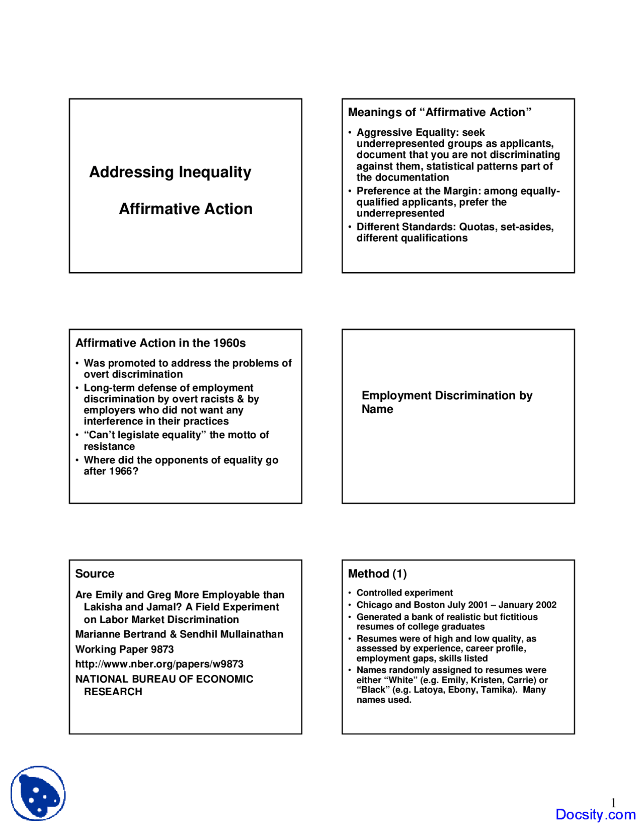 Addressing Inequality Affirmative Action Ethnic Movements In The Us