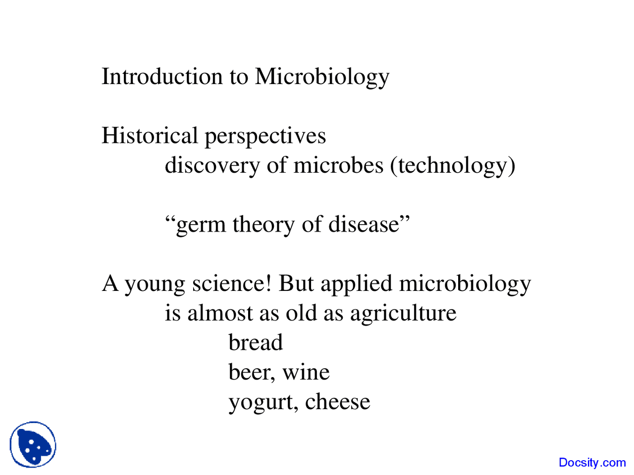 Introduction To Microbiology Principles Of Microbiology Lecture
