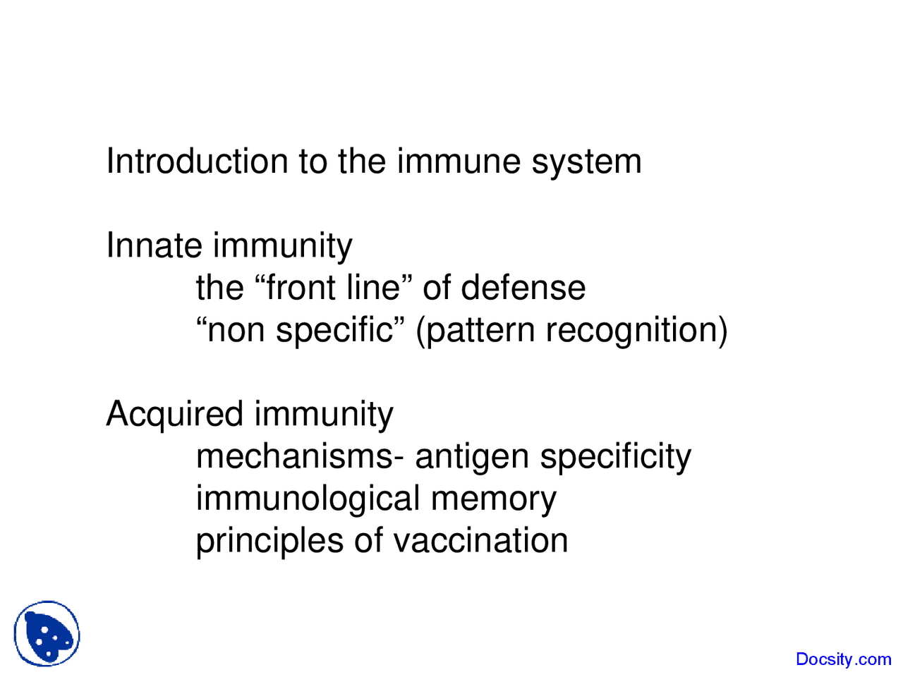 Immune System Principles Of Microbiology Lecture Slides Slides