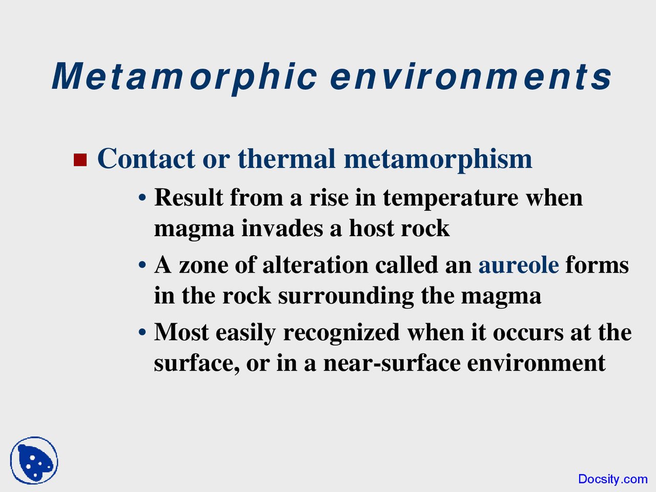 Metamorphic Environments Dynamic Earth Lecture Slides Docsity