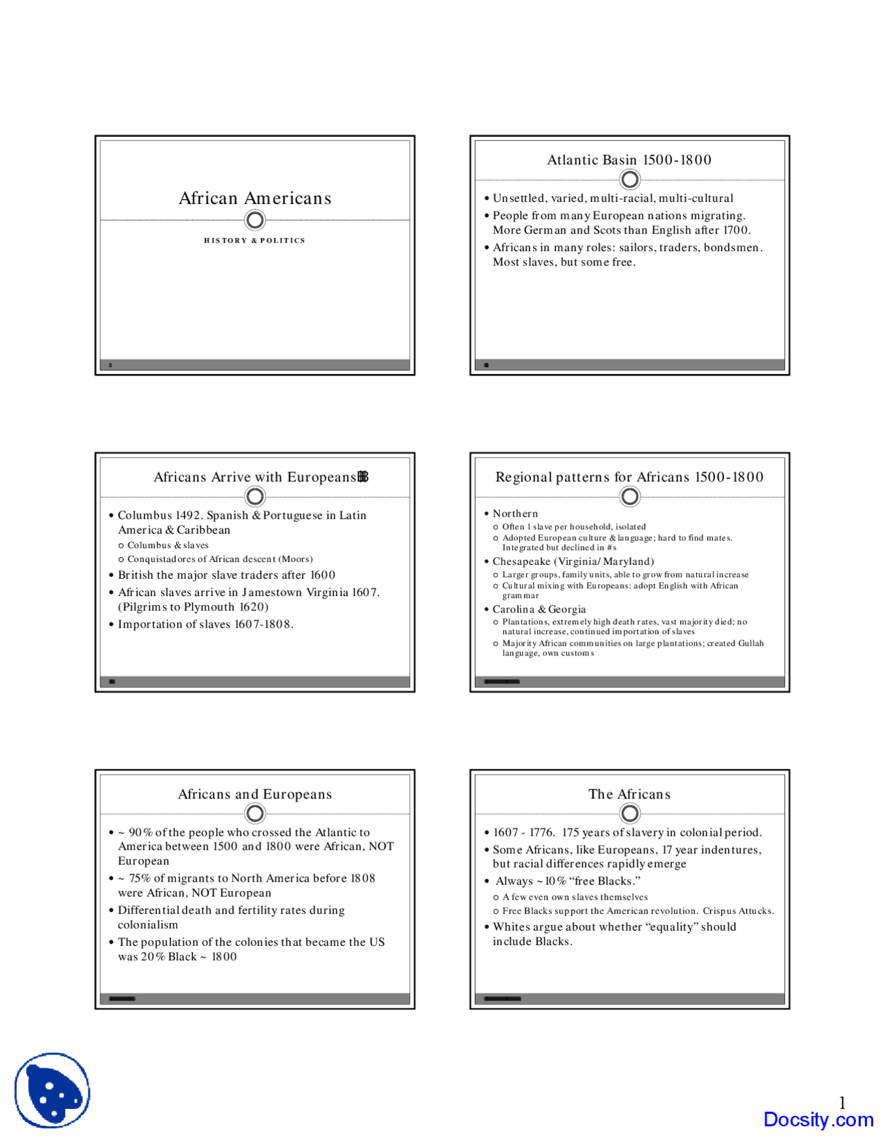 African Americans History and Politics - Ethnic Movements in the US ...