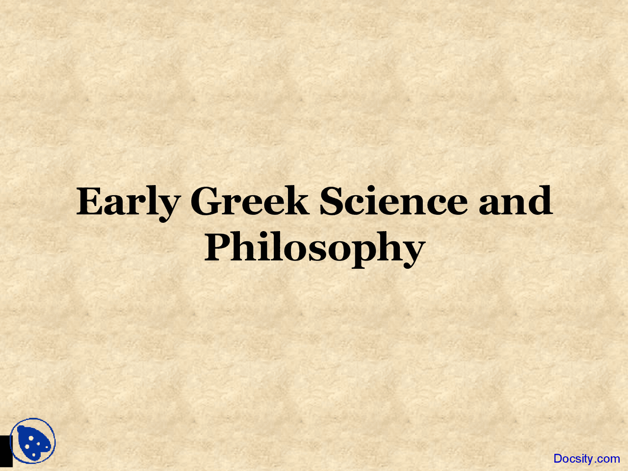 Greek Science History Lecture Slides Docsity