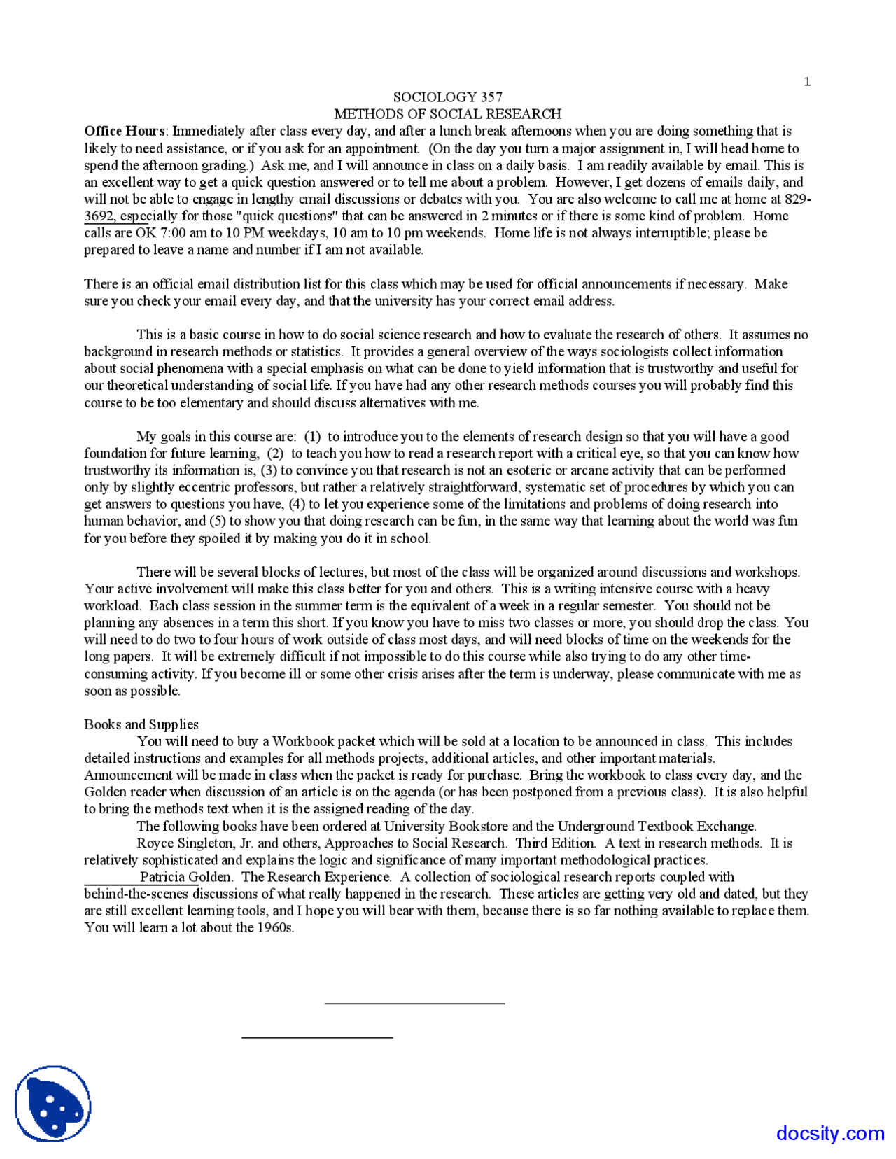 Introduction To Social Research Social Inquiry Lecture Notes Docsity
