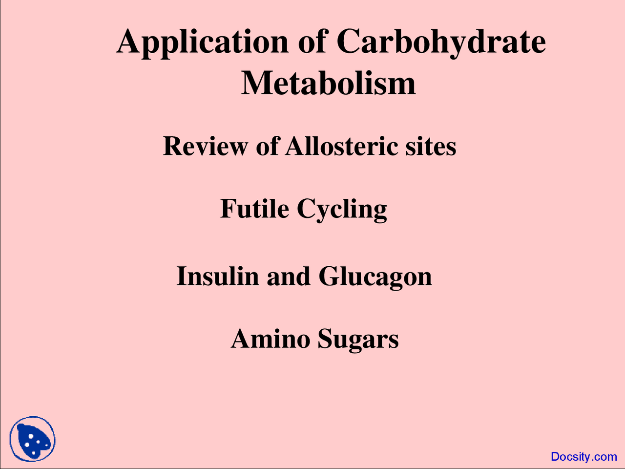 Application Of Carbohydrate Biochemistry Lecture Slides Docsity