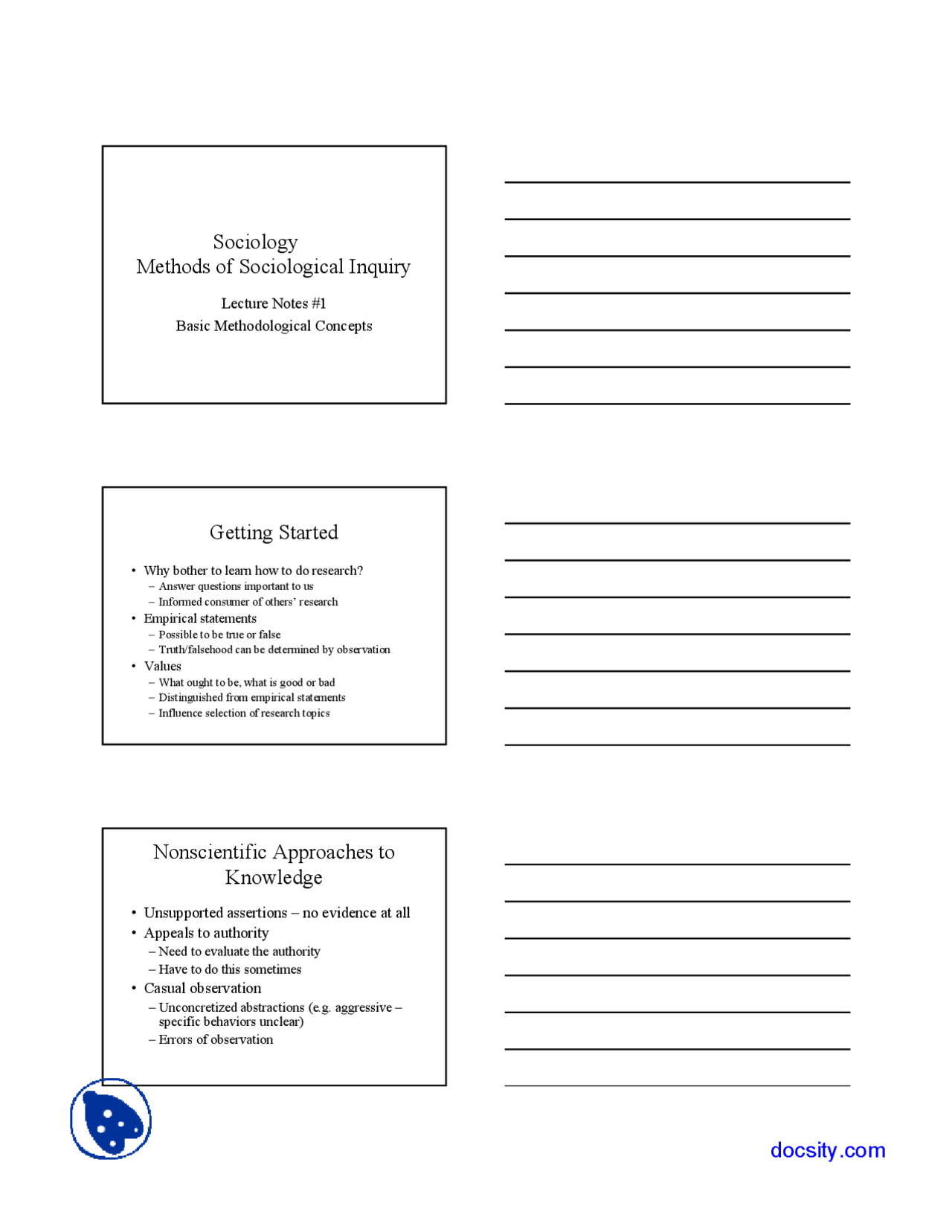 Basic Concept Social Inquiry Lecture Slides Docsity