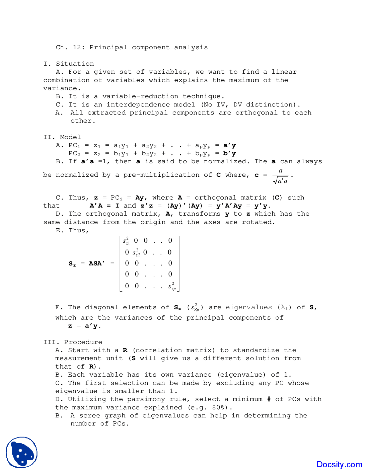 Principal Component Analysis Basic Statistics For Behavioral Sciences
