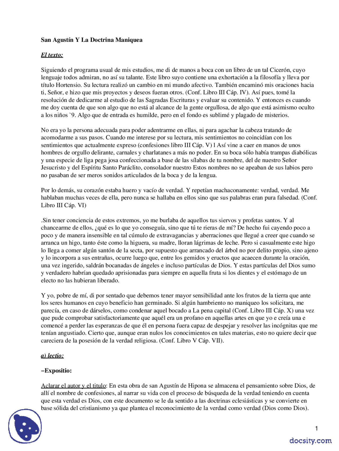 San Agustín y la Doctrina Maniquea - Prácticas - Religión - Enseñanzas ...