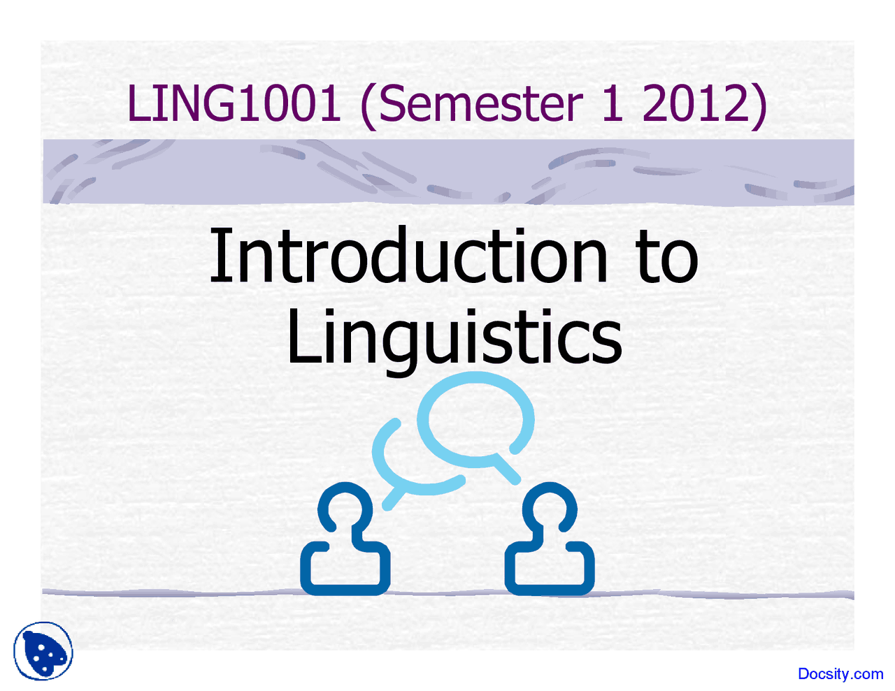 Introduction to Linguistics - Introduction to Linguistics - Lecture Slides | Slide Linguistica ...
