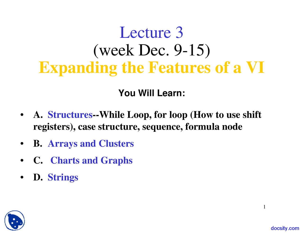 Expanding The Features Analytical Instrumentation Lecture Slides