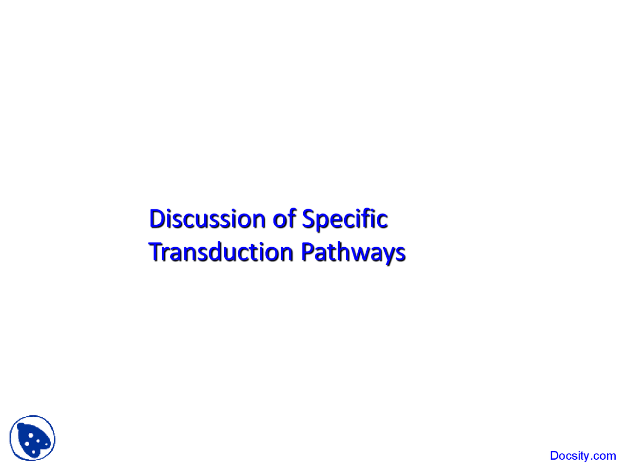 Discussion Of Specific Transduction Pathways Endocrinology Lecture