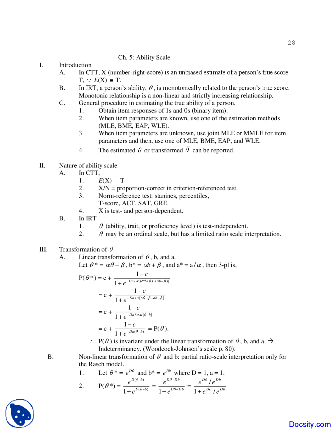 Ability Scale, Nature of Ability Scale - Basic Statistics for Behavioral Sciences - Lecture ...