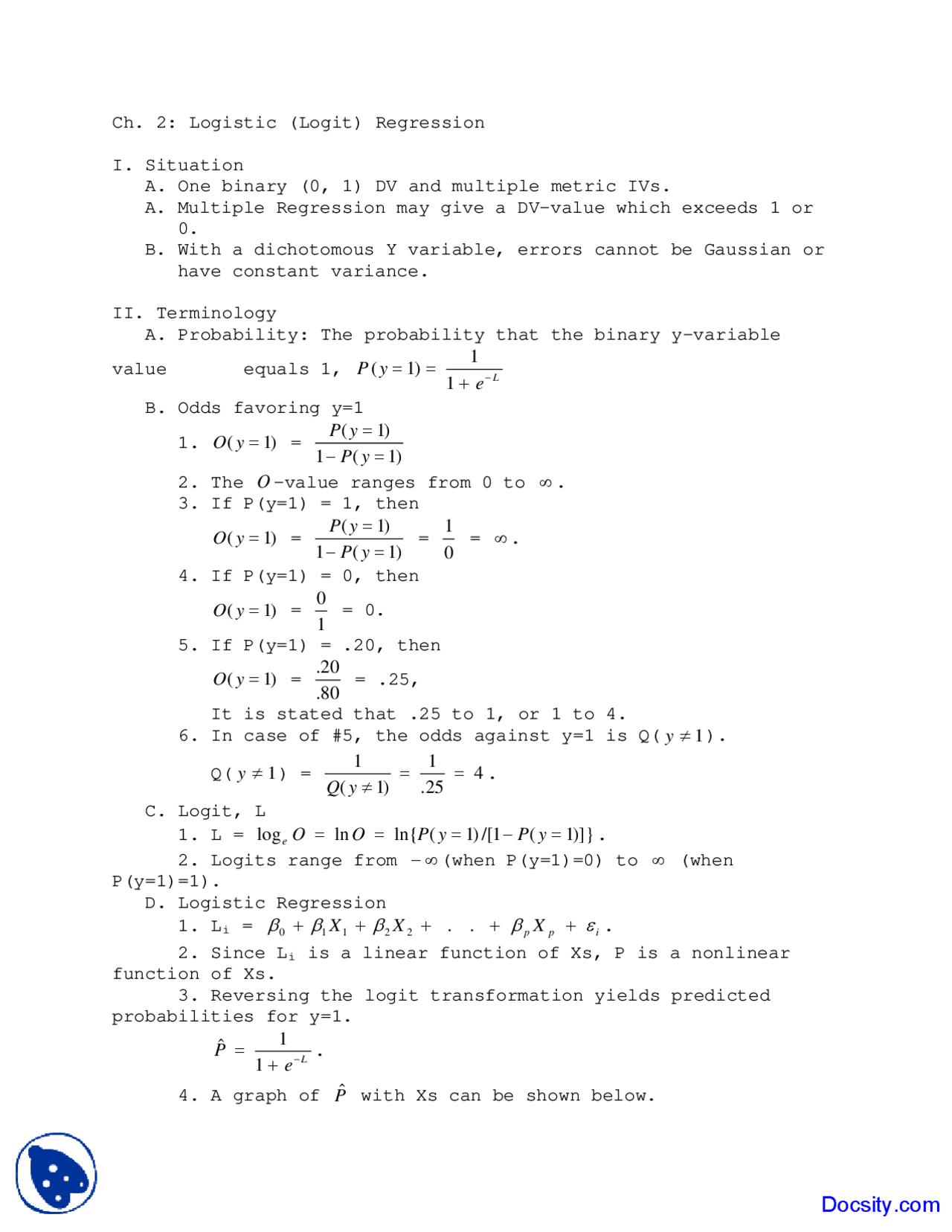 Logistic Logit Regression Basic Statistics For Behavioral Sciences