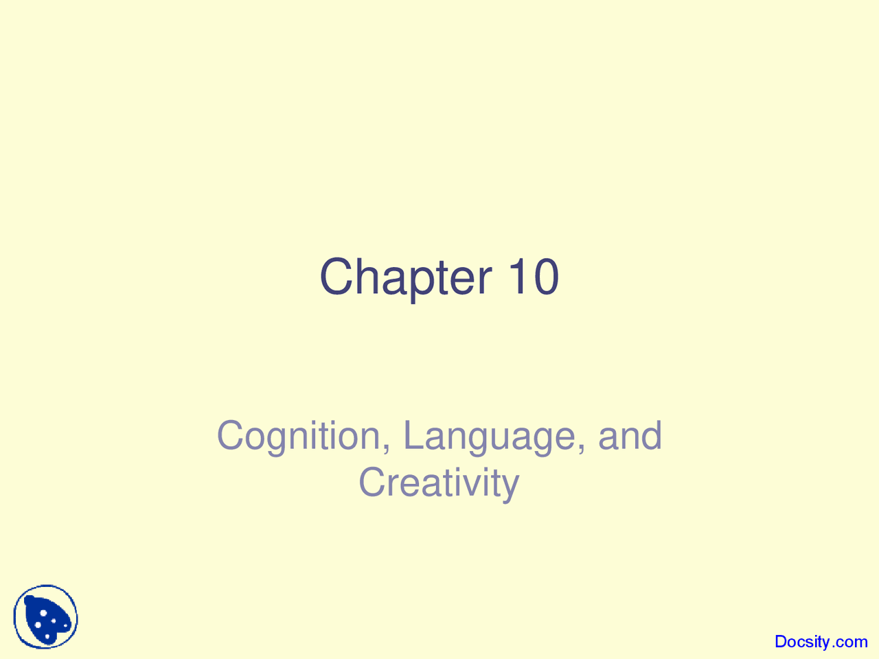 Cognition Language And Creativity Cognitive Psychology Lecture