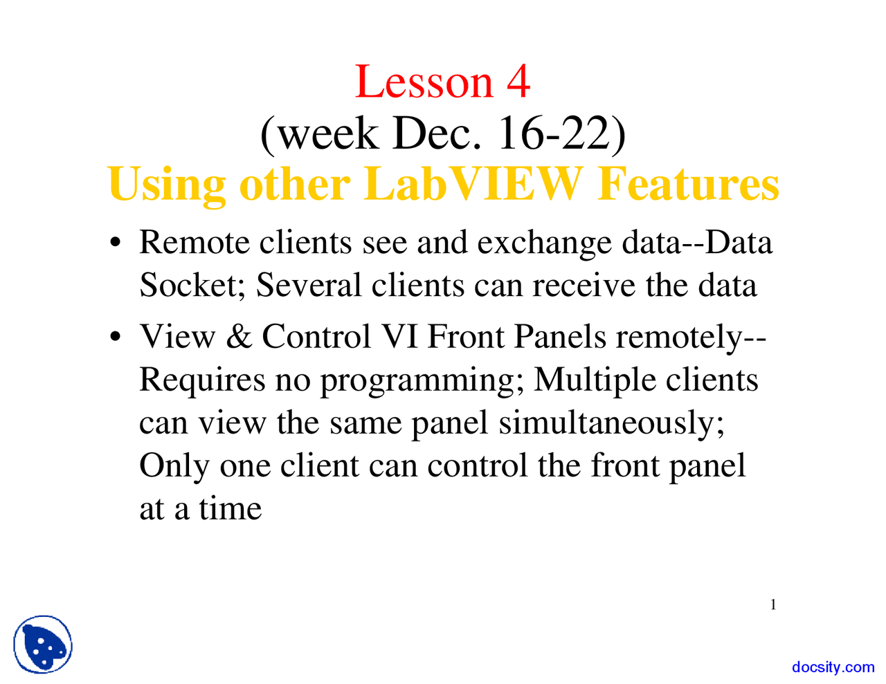 Lab Views Analytical Instrumentation Lecture Slides Docsity