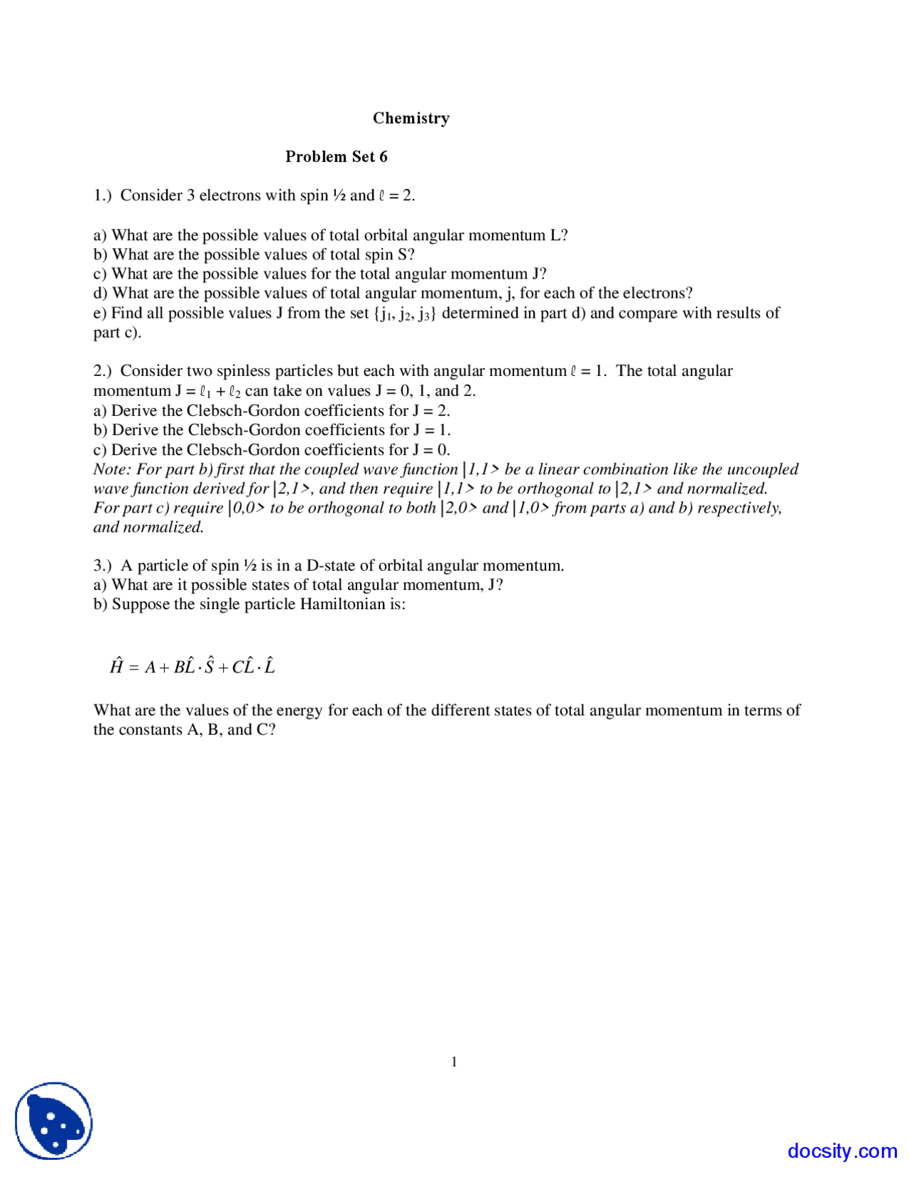 Orbital Angular Momentum Advanced Quantum Chemistry And Spectroscopy
