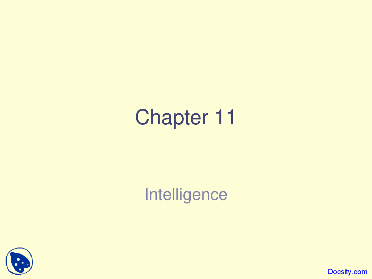 Defining Intelligence Cognitive Psychology Lecture Slides Docsity
