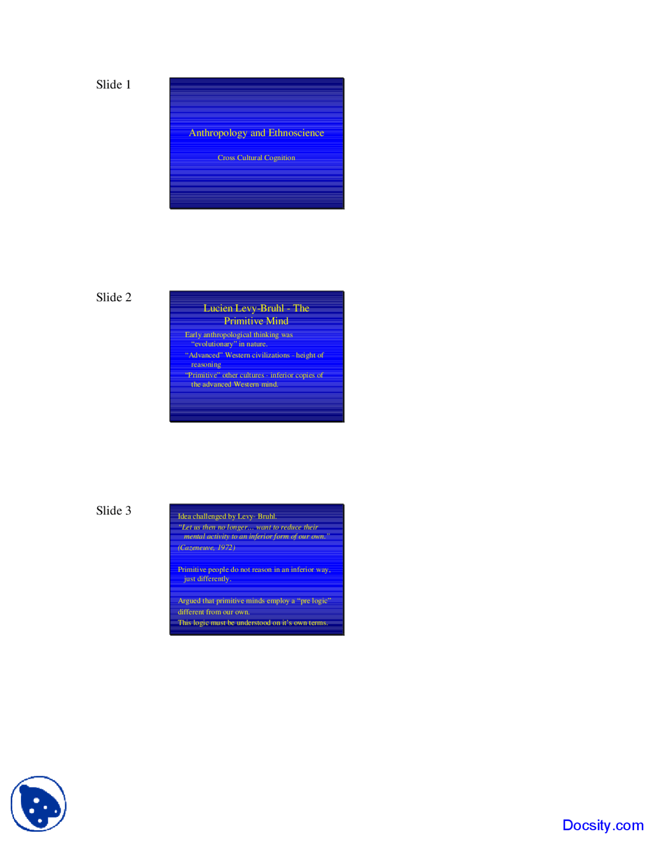 Anthropology And Ethnoscience Fundamentals Of Cognitive Science
