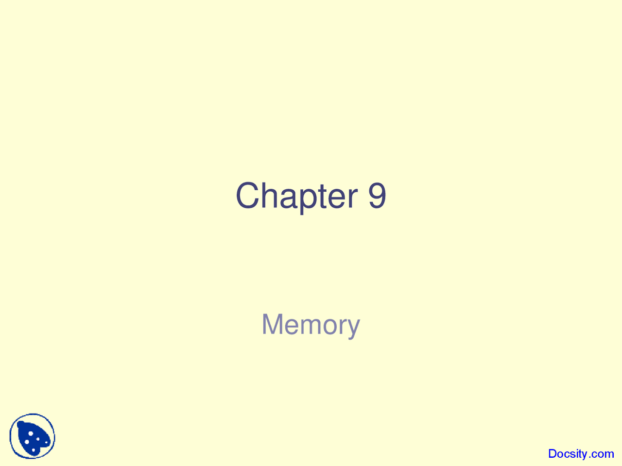 Memory Key Terms Cognitive Psychology Lecture Slides Docsity