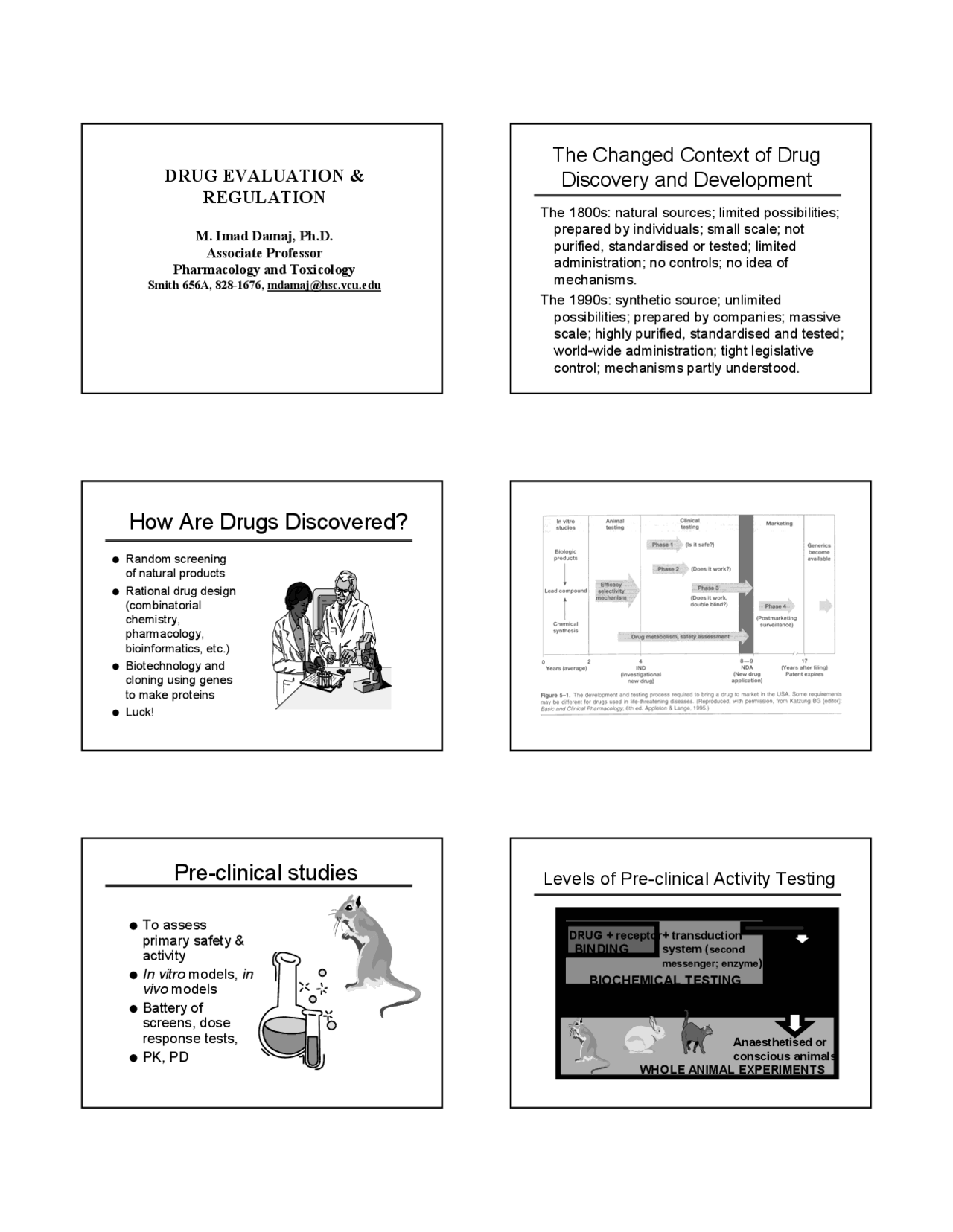 Drug Evaluation and Regulation - Introduction to Pharmacology - Lecture ...
