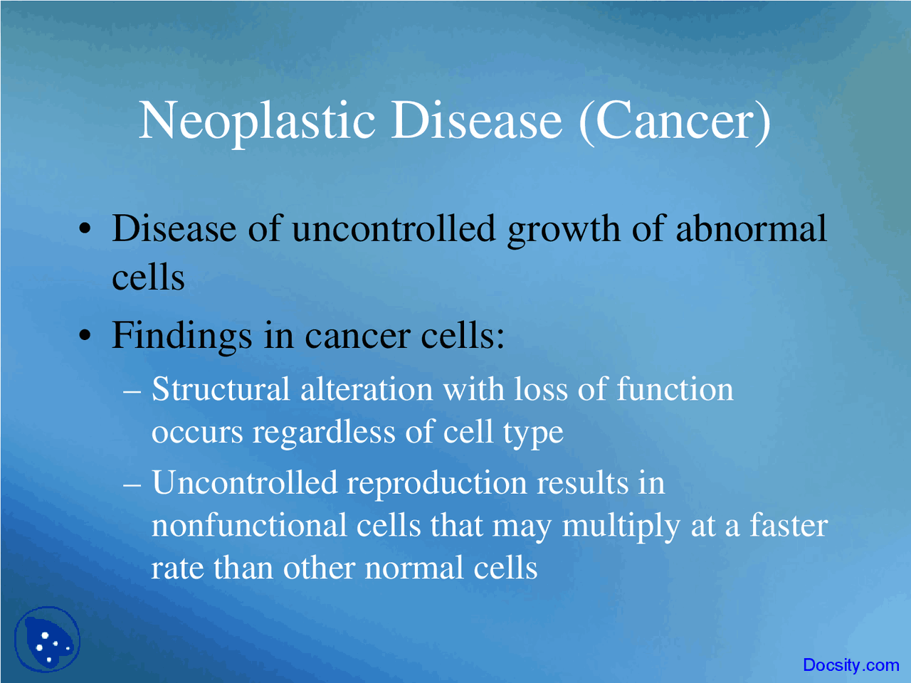 Neoplastic Disease - Introduction to Pharmacology - Lecture Slides ...