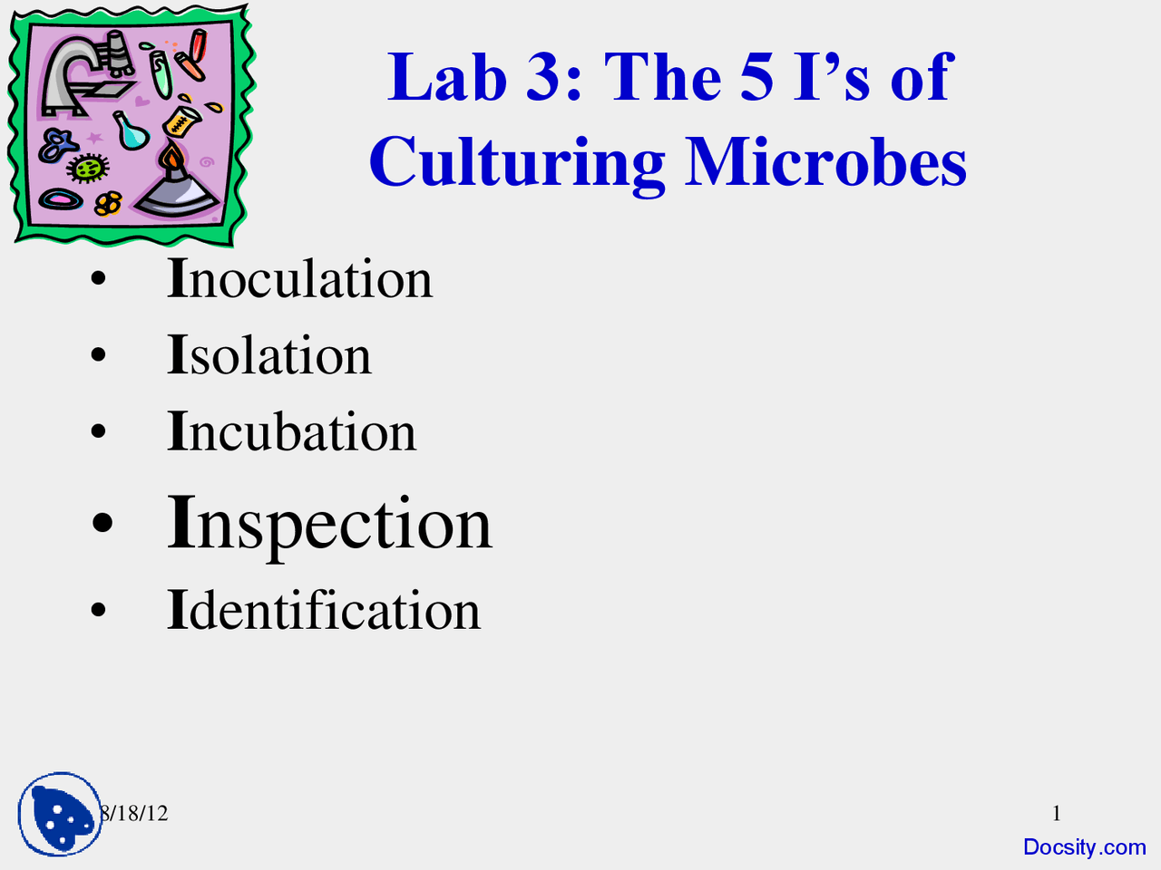 Culturing Microbes Biology Lecture Slides Docsity