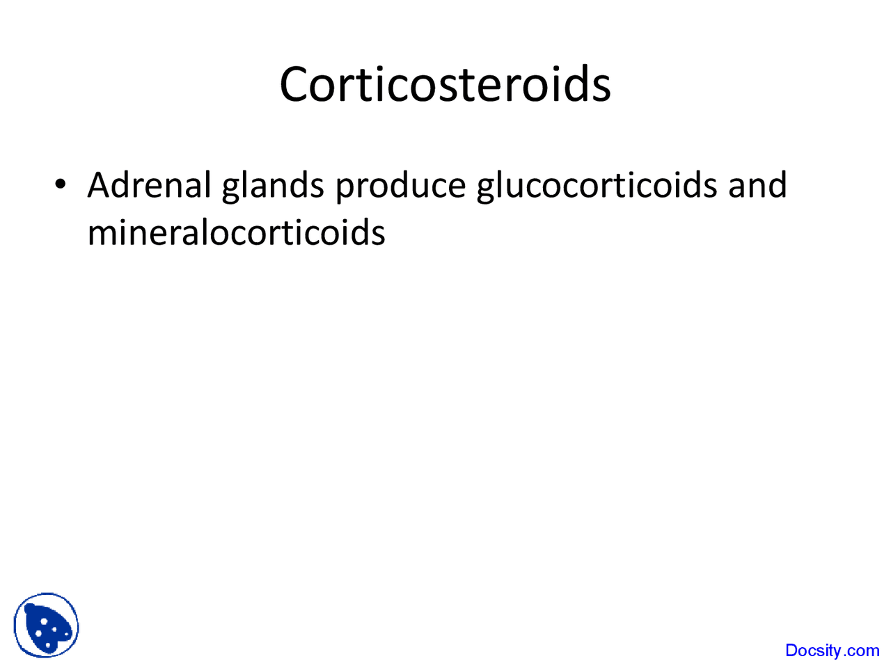 Corticosteroids - Introduction to Pharmacology - Lecture Slides - Docsity