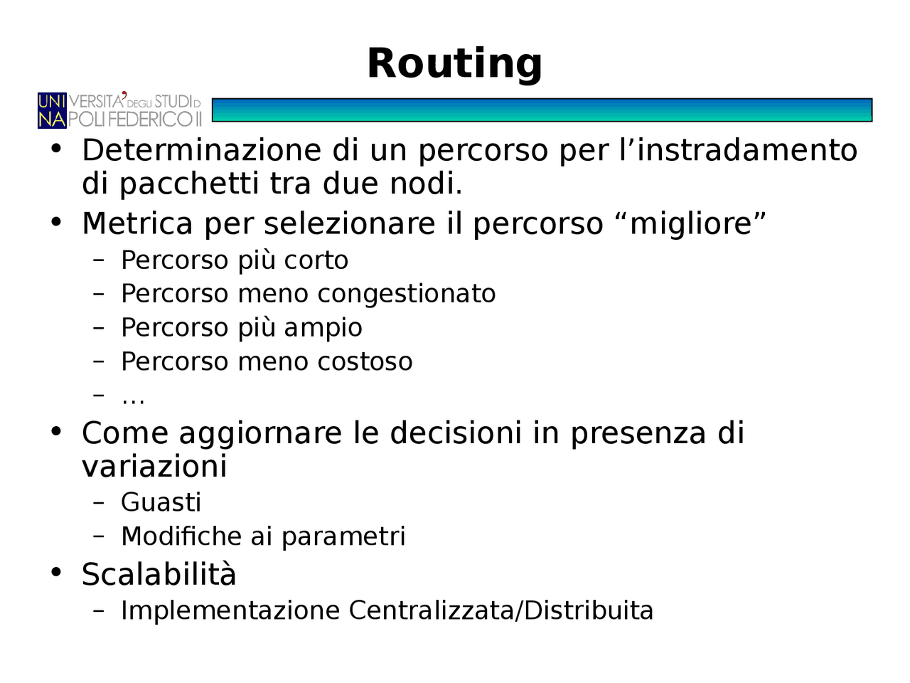 03 Routing Appunti Di Reti Di Calcolatori Docsity