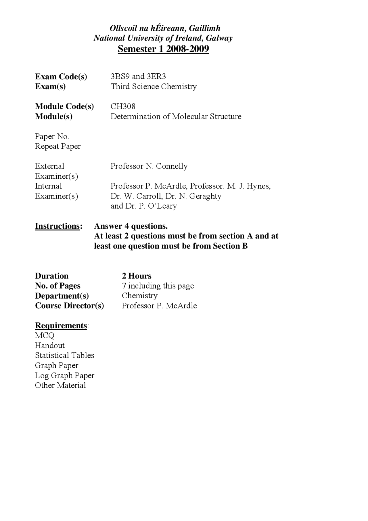 Symmetry Elements Determination Of Molecular Structure Exam Docsity