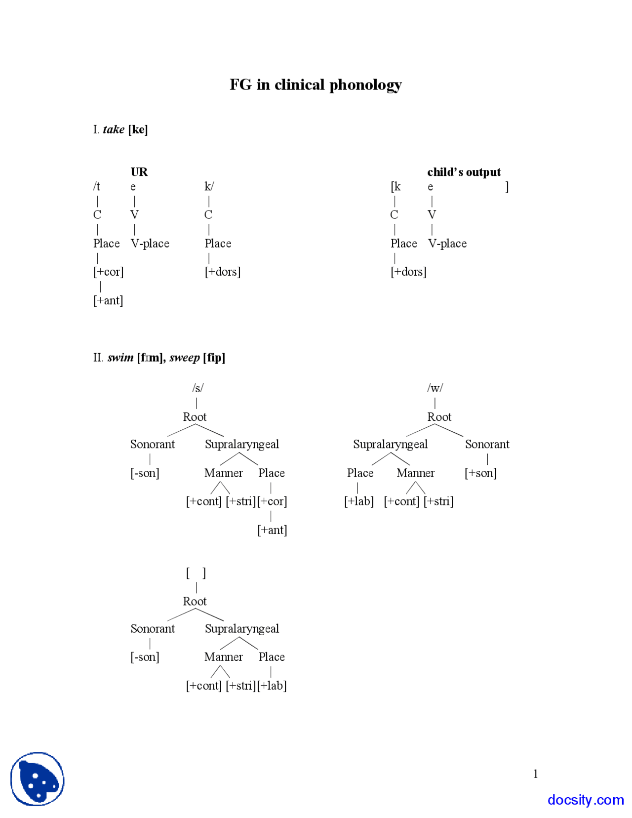 Clinical Phonology - Introduction to Phonetics - Lecture Notes | Study ...