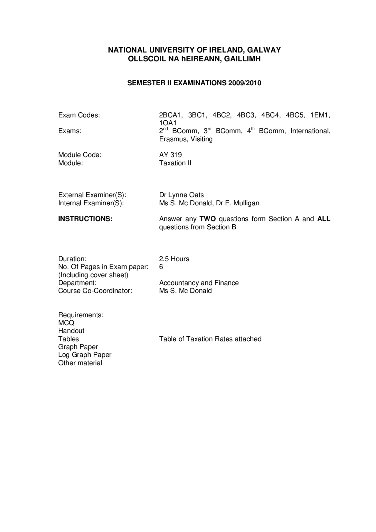 Tax Implications Introduction To Taxation Exam Docsity