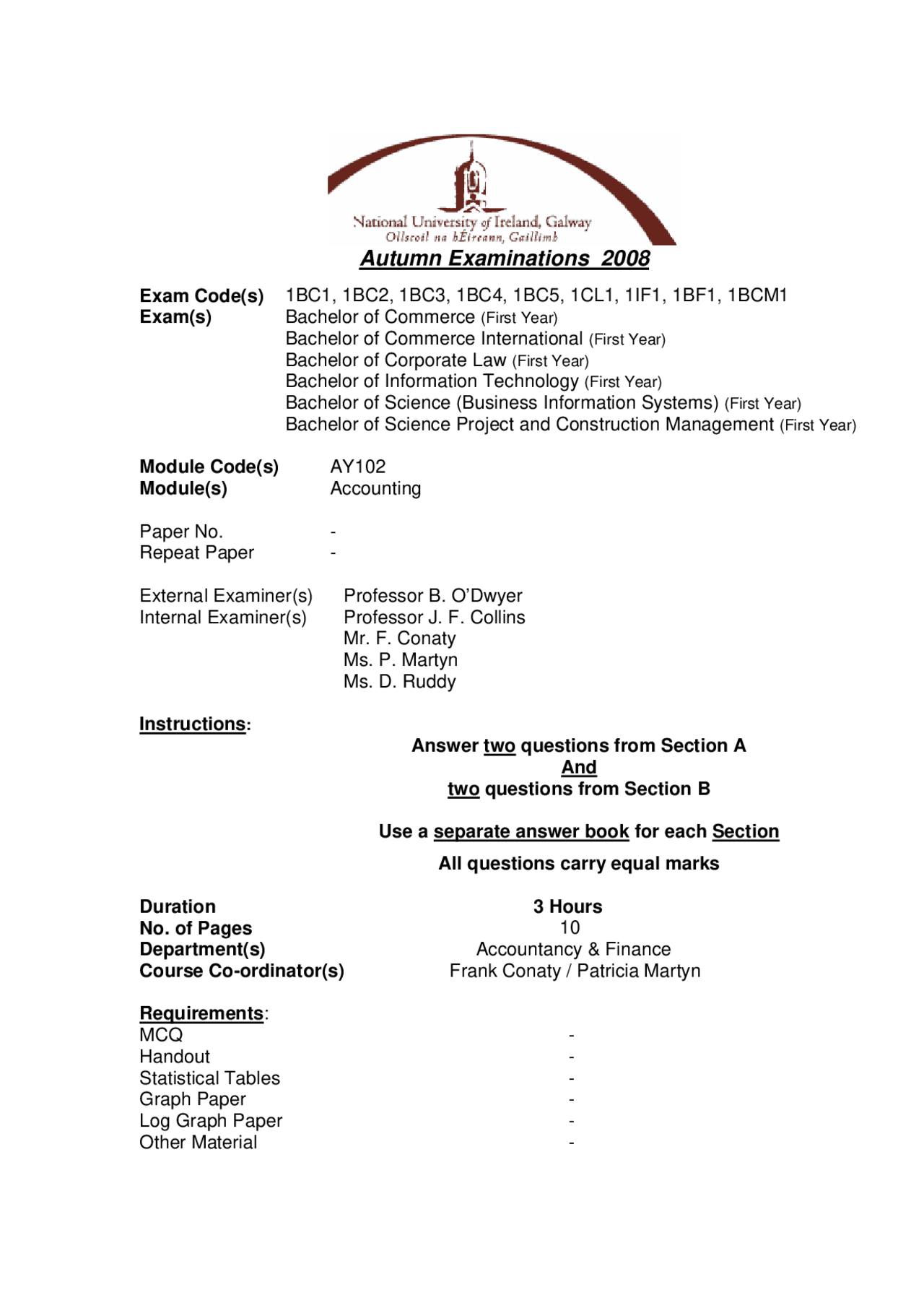 Balance Sheet - Introduction to Accounting - Exam | Exams Accounting ...