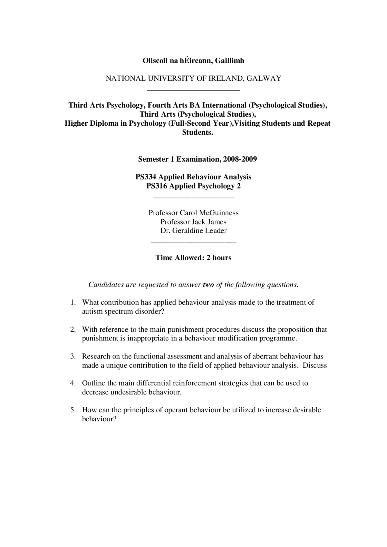 Reinforcement Strategies - Applied Behaviour Analysis - Exam - Docsity